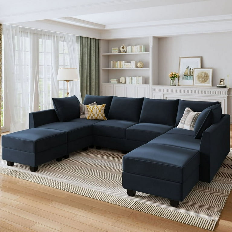 Oversized Sectional Sofa With Ottoman | Baci Living Room