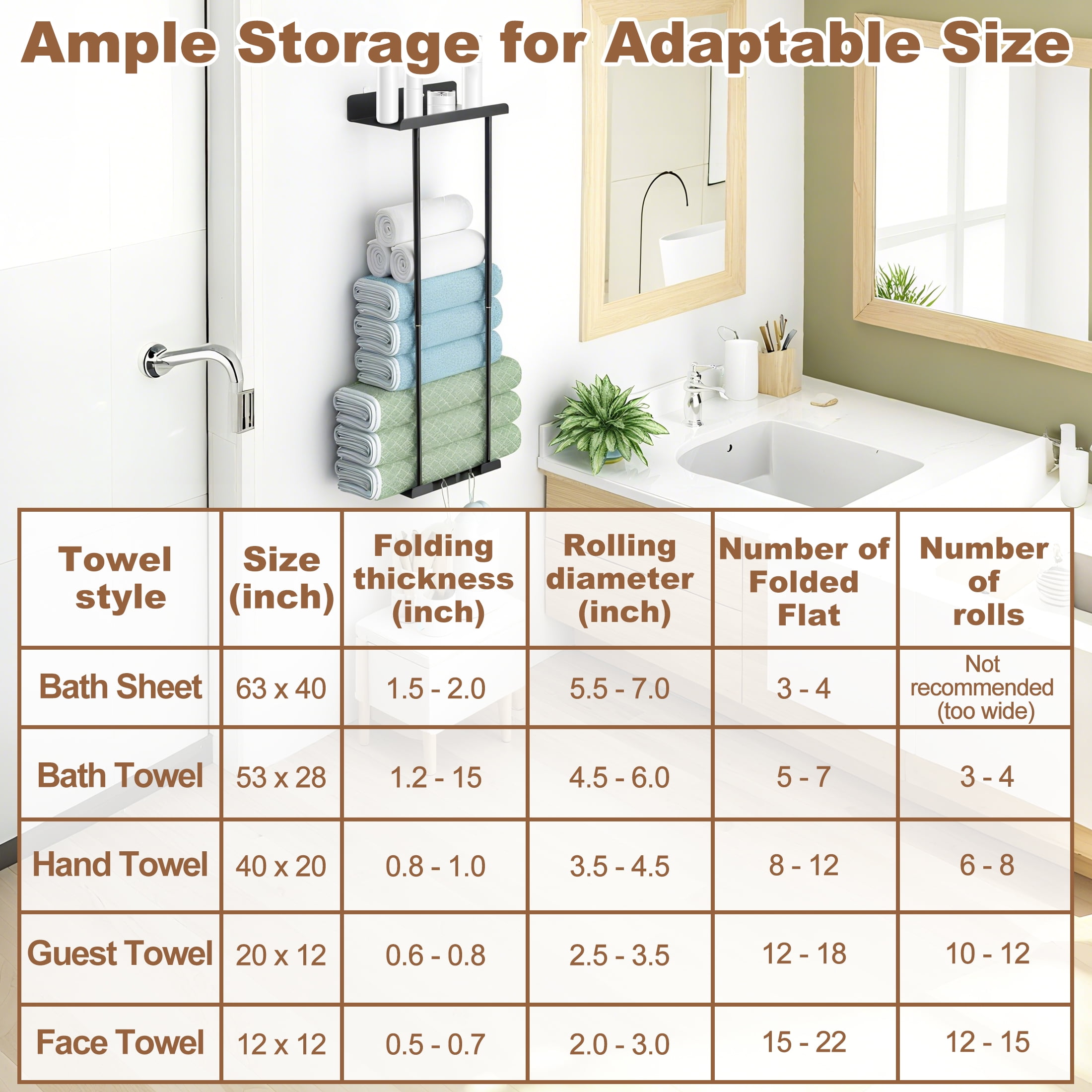 Towel Rack Standard Size