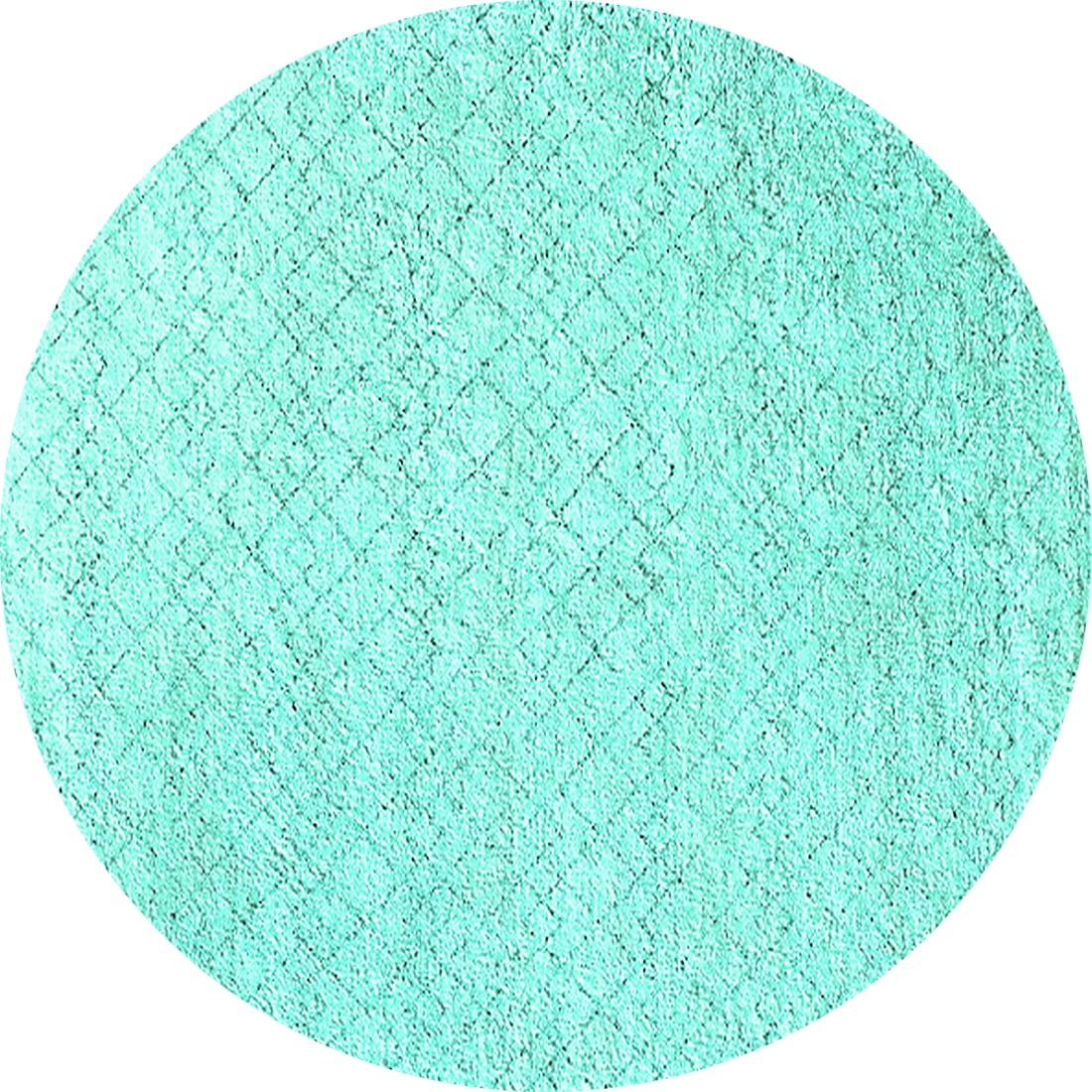 Ahgly Company Indoor Round Solid Turquoise Blue Modern Area Rugs, 5 ...