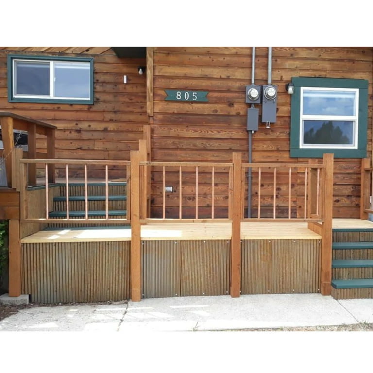 Corrugated Metal Wainscoting Exterior