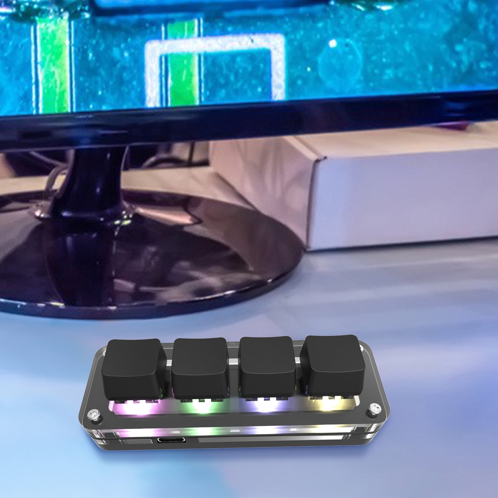 Custom Keyboard 4-Key Mini Mechanical Gaming Keyboard Copy-Paste Gaming ...