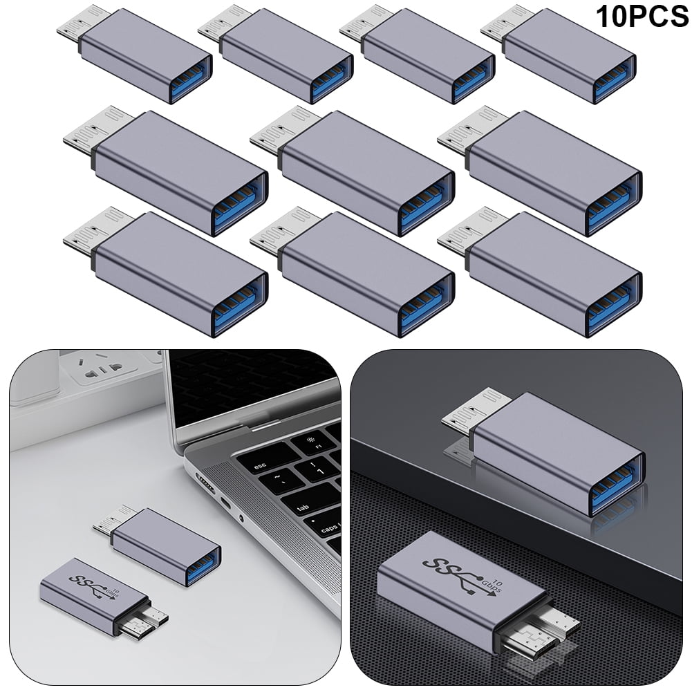 Adaptador Micro B HDD Adaptador Datos USB3.1 Gen2 Transmisión 10 Gbps ...