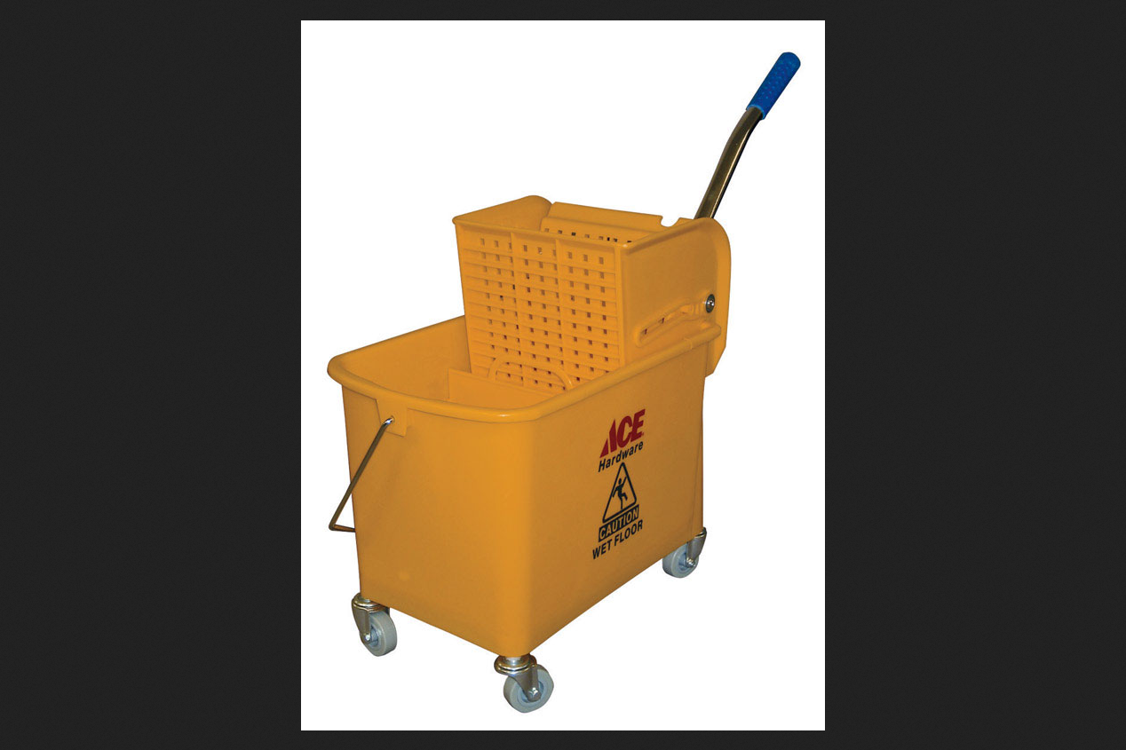 Ace 21 qt. Wheeled Wringer Bucket Yellow - Walmart.com