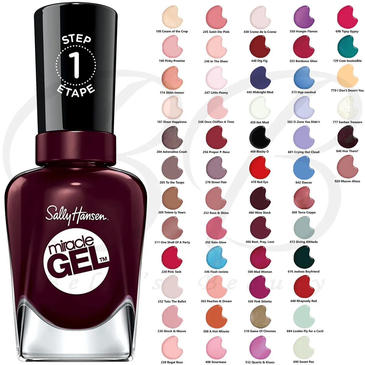 Sally Hansen Miracle Gel Nail Polish 5 Pack Kit 0.5 fl. oz. Each Colors May Vary Walmart