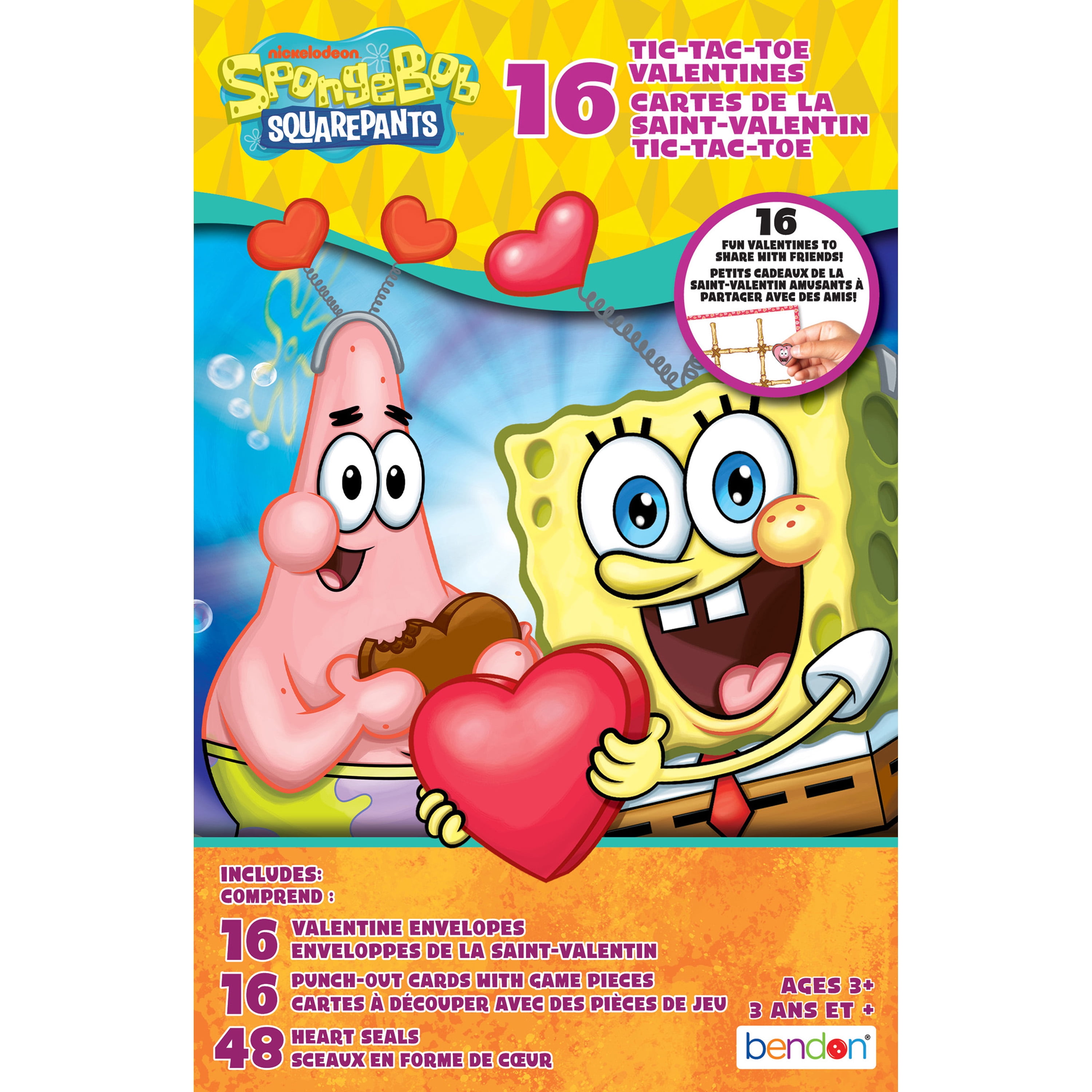 SpongeBob SquarePants Valentine’s Day Cards, 16 Classroom Exchange ...