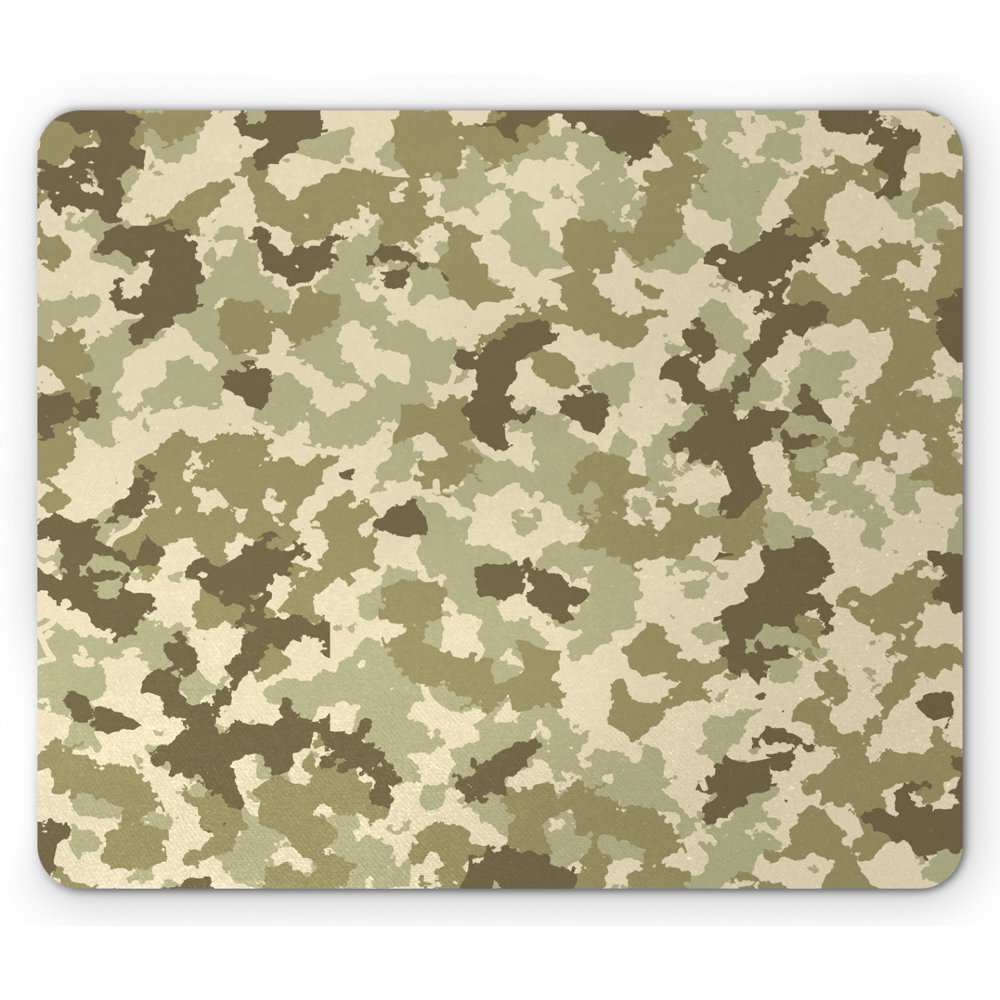 Camo Mouse Pad, Old Fashioned Camouflage Pattern Classical Jungle ...