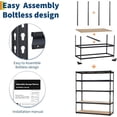 Adjustable 5-Shelf Metal Shelving Unit, Heavy Duty Garage Storage Rack ...