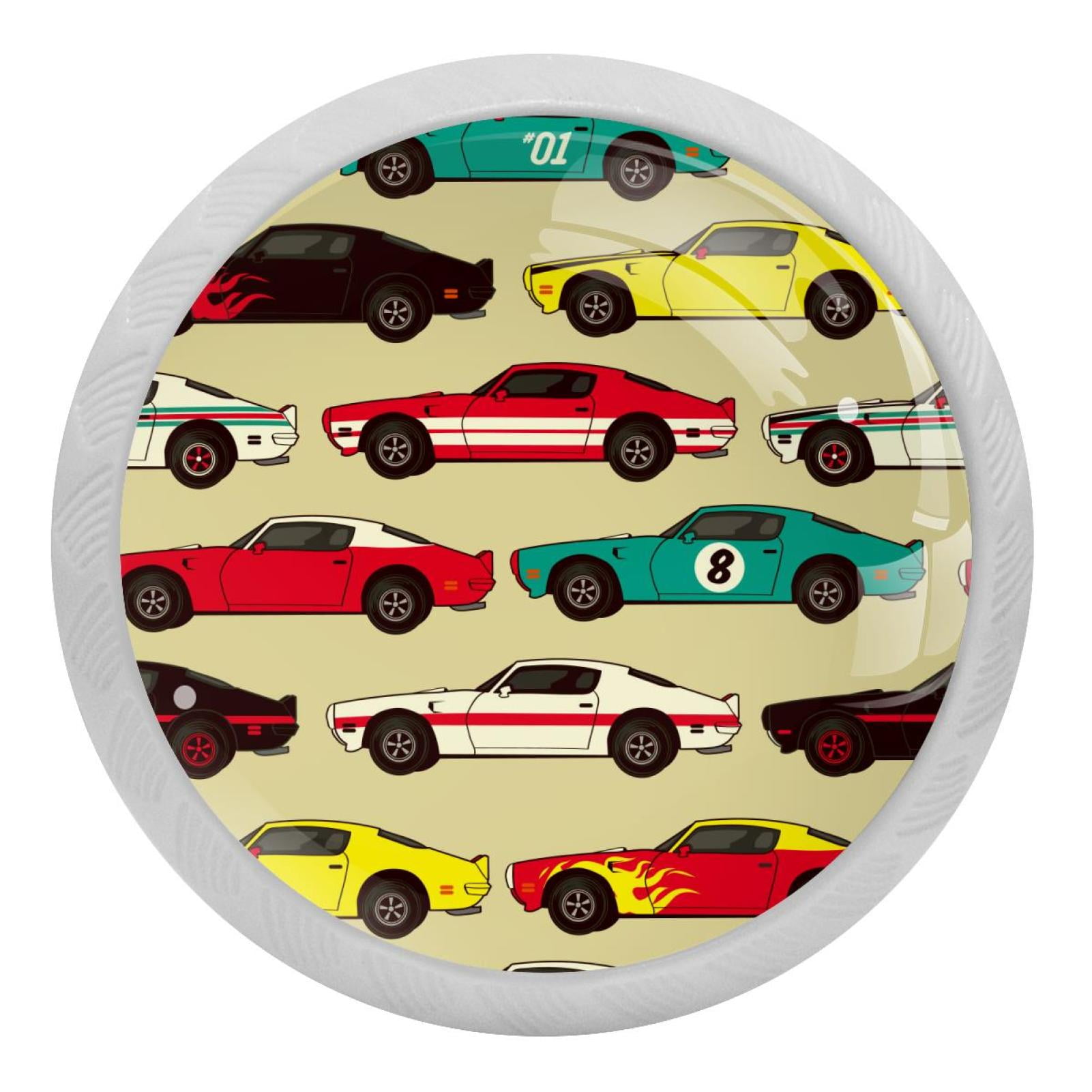 4PCS Round Cars Cabinet Fluorescence Knob Glowing in the Dark Furniture ...