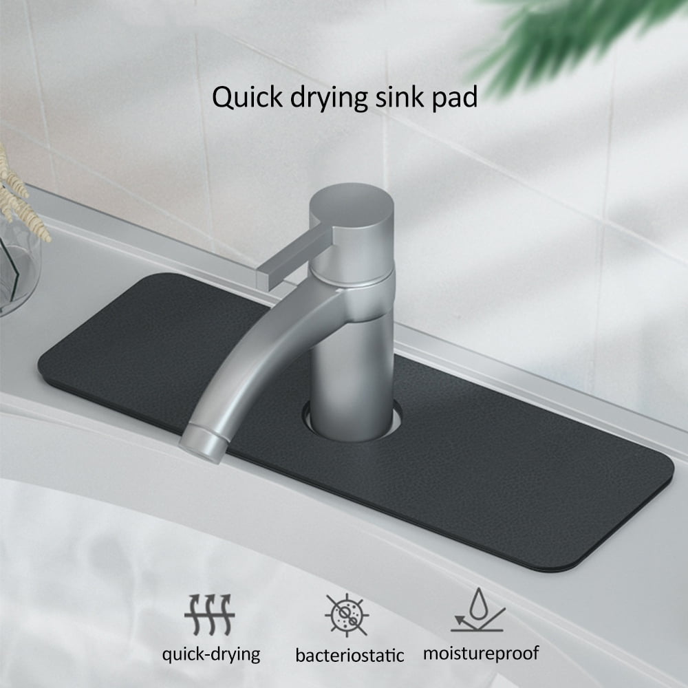 Faucet Absorbent Mat, Kitchen Sink Splash Guard, Diatom Faucet Splash ...