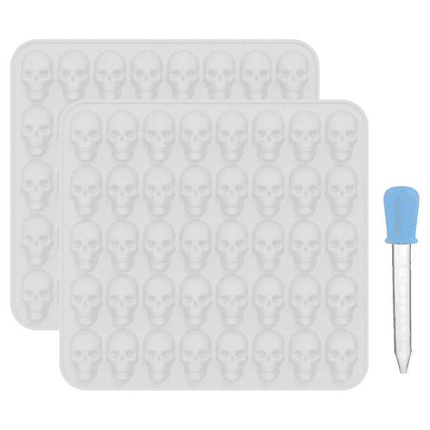 Candy Molds, Mini Skull Gummie Chocolate Molds for Halloween Gummies ...