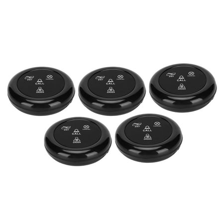 Wireless Pager Call Button, 1082ft Reception 5pcs 433MHz Smart Call ...