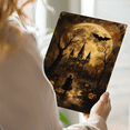8x12 Inch Gothic Cathedral Halloween Wall Art, Impressionist Dark ...