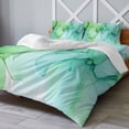 4 Piece Duvet Cover Set Cal king, Gradient Turquoise Marble Texture ...