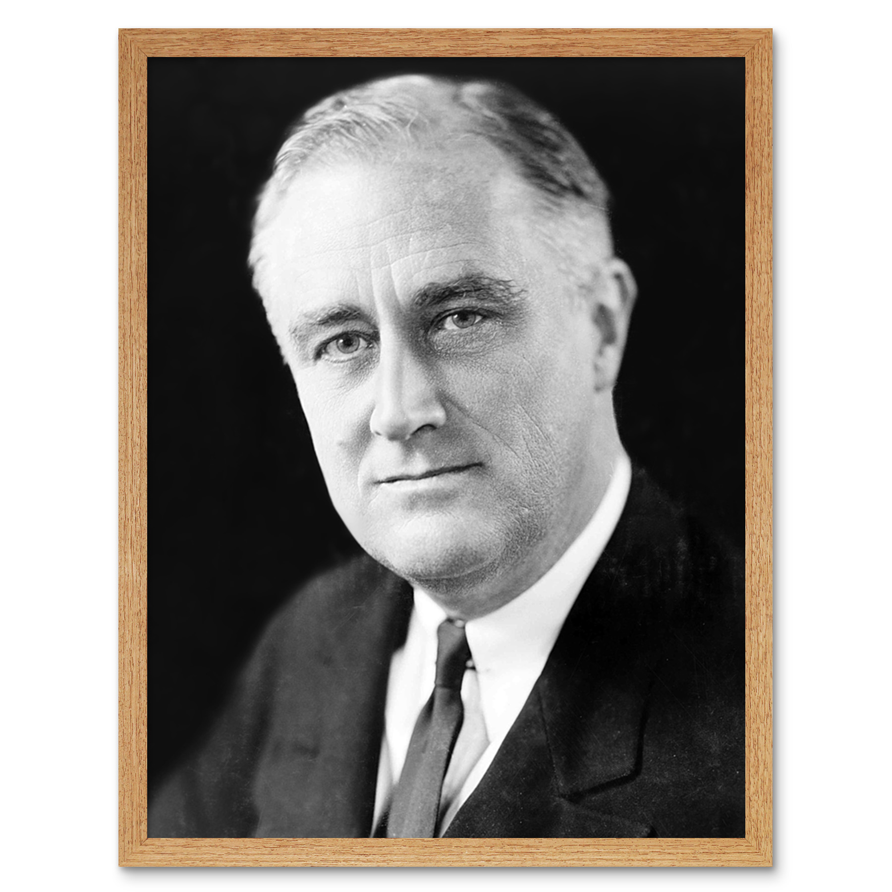 Portrait US President FDR Franklin Roosevelt Photograph Framed Wall Art ...