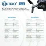Contixo F33 GPS Drone with 4K Camera for Adults, 40 Mins Flight Time ...