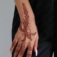 1pc Brown Henna Mandala Sticker FlowerTemporary Waterproof Sticker ...