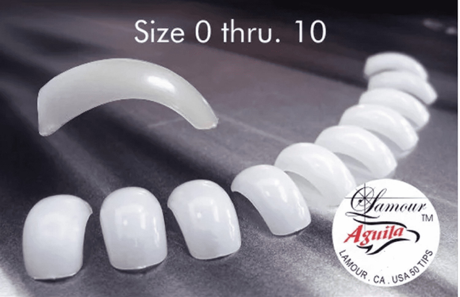 Lamour Nail Tips - Aguila/Eagle Super Curve Natural Tips Size 0 to 10 * ...