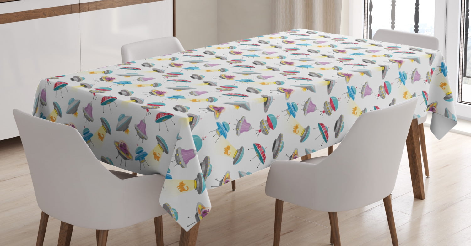 Alien Tablecloth, Repetitive and Colorful Flying Objects of the Cosmic ...