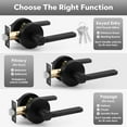 XINDUO-Round Heavy Duty Entry Door Lever Handle Lock with Key for ...