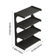 BAOPAI Four Tier Shoe Rack Organizer with Ventilation Design Easy Tool ...