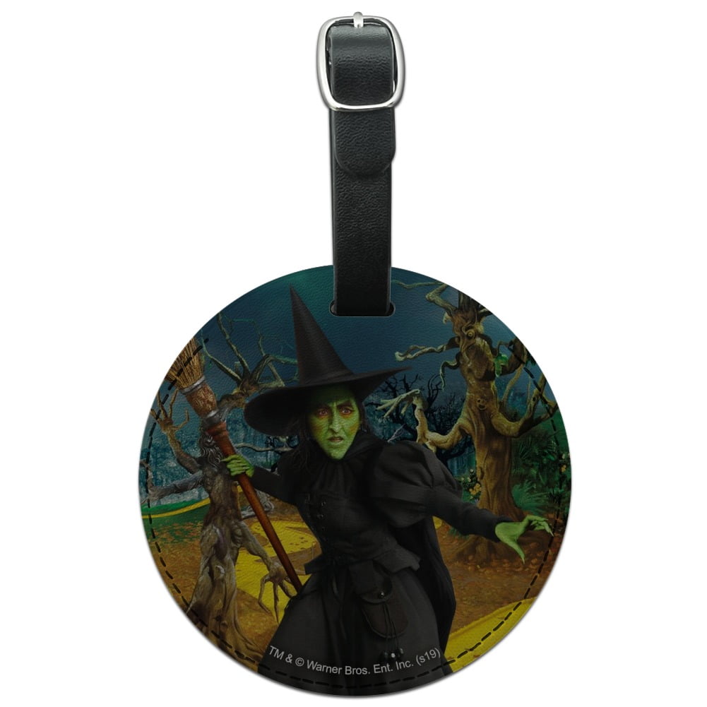 Wizard of Oz Wicked Witch Character Round Leather Luggage Card Suitcase ...