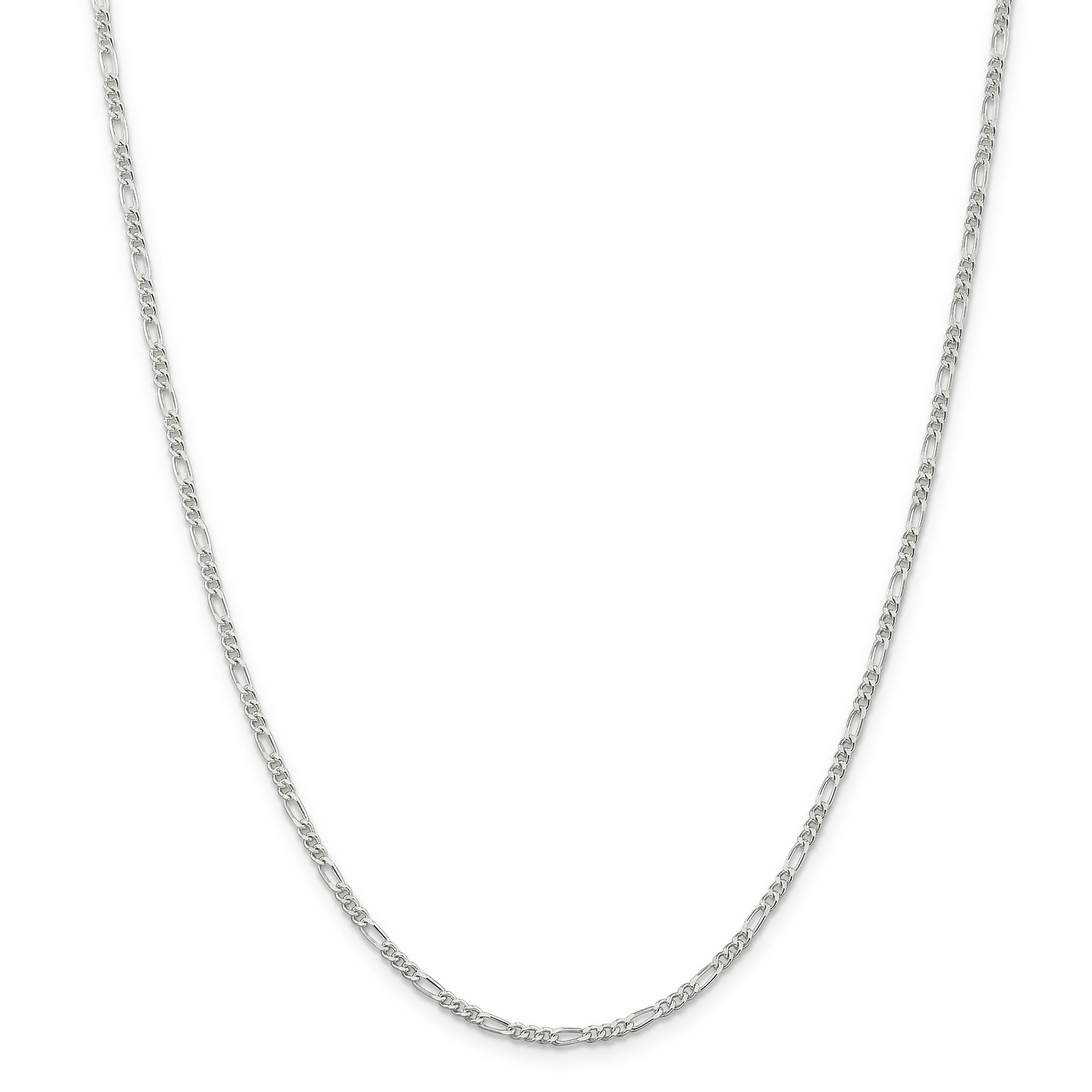 Saris And Things 925 Sterling Silver 2.25mm Figaro Chain 16 Inch Silver Size 16