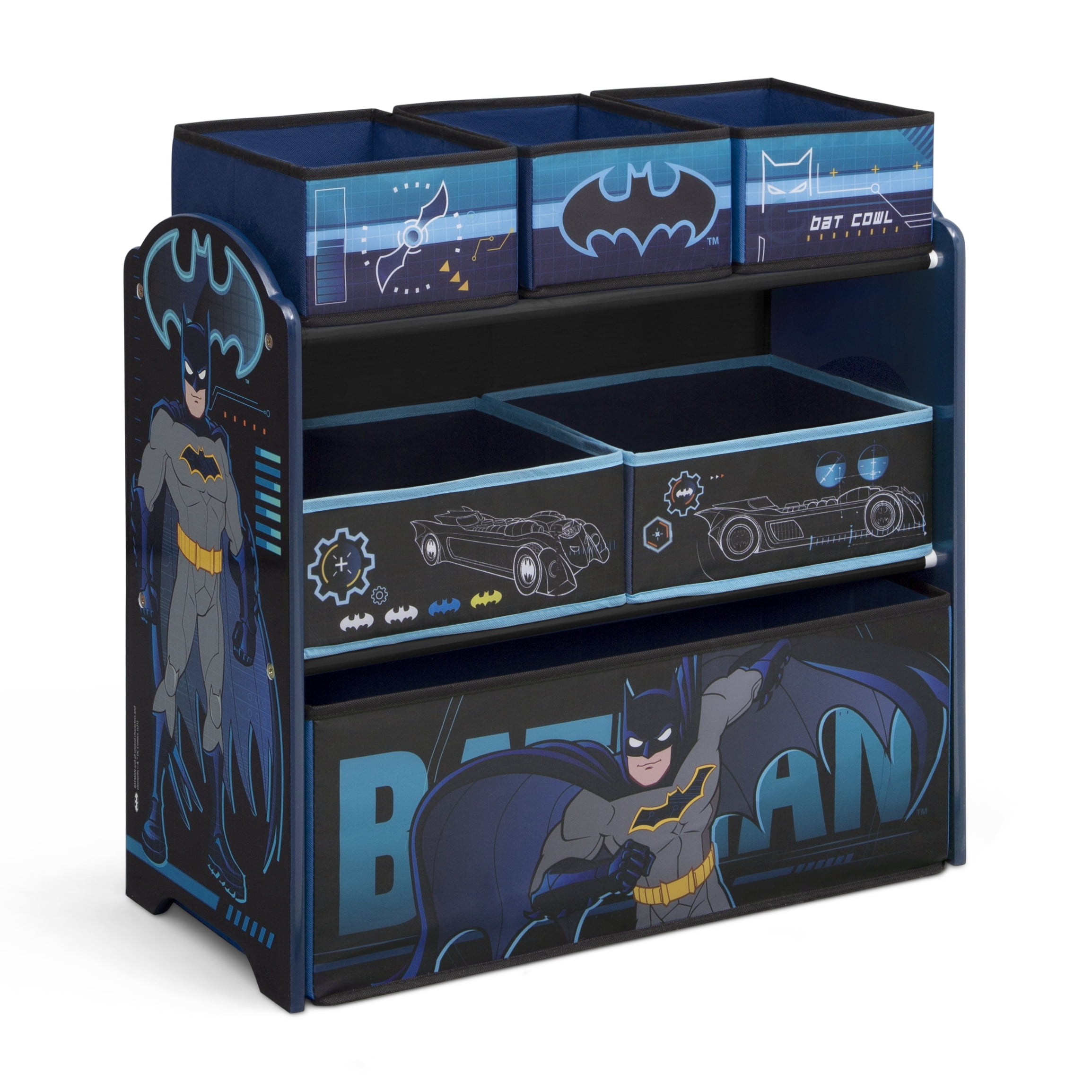 Batman 6 Bin Design and Store Toy Organizer by Delta Children ...