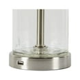Better Homes & Gardens Fillable Glass Lamp Base with USB Port, Clear ...