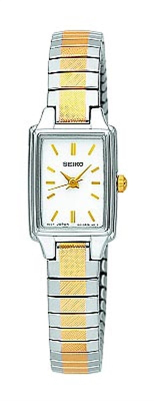 Seiko Women's Flex Band Rectangular Face Bracelet Watch SXGN07 ...