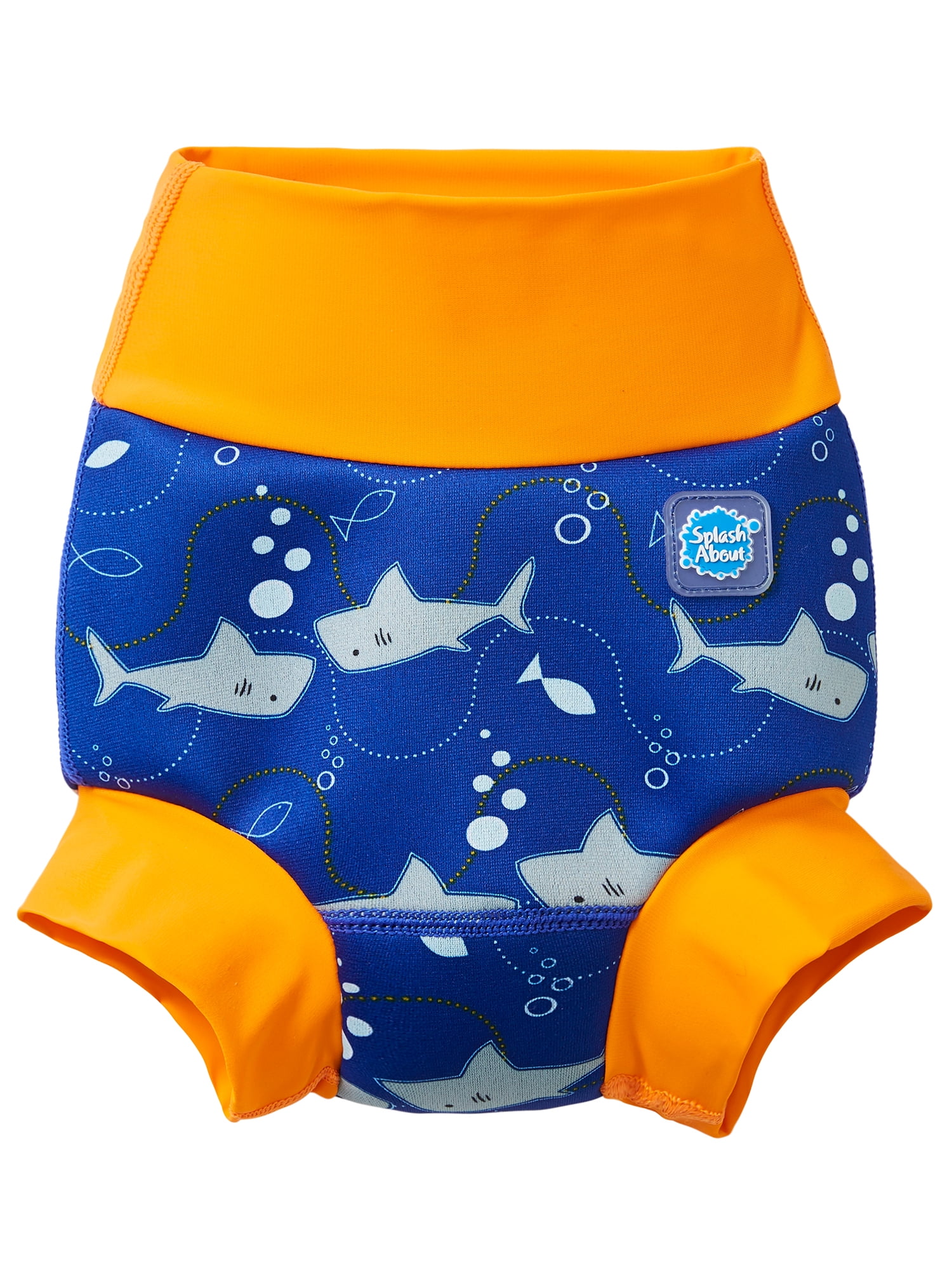 Splash About New Improved Happy Nappy Swim Diaper, Shark Orange, Size ...
