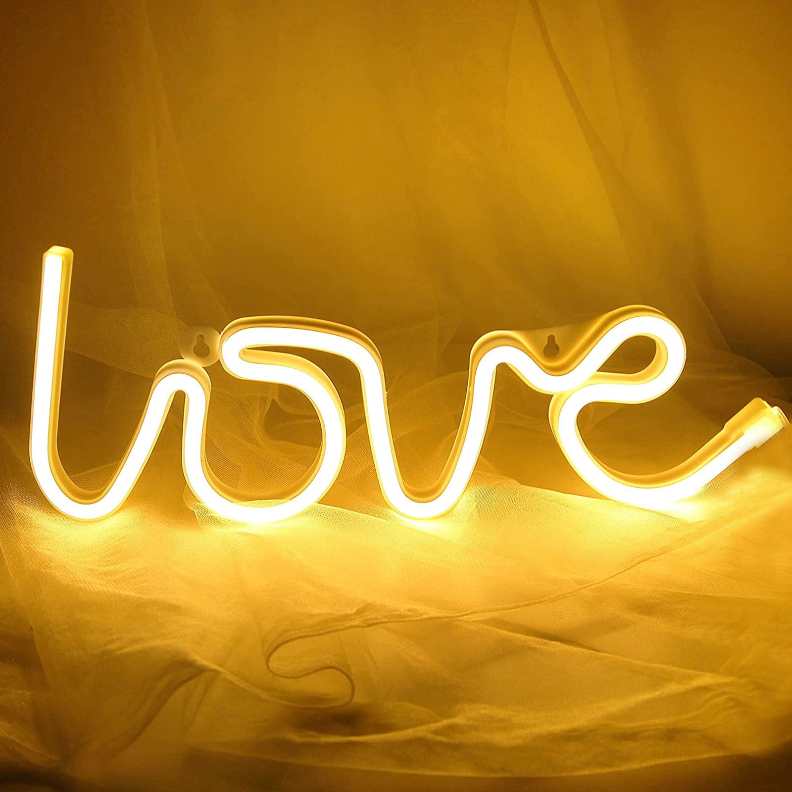 Efavormart 13" Love Neon Light Sign, LED Reusable Wall Decor Lights USB ...