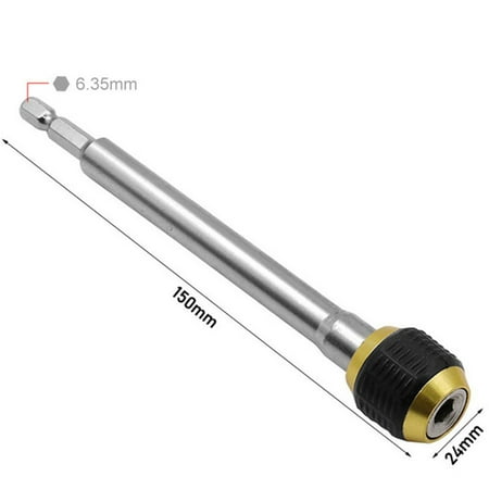 Hex Shank Keyless Drill Chuck Quick Change Bit Driver Converter Adaptor ...