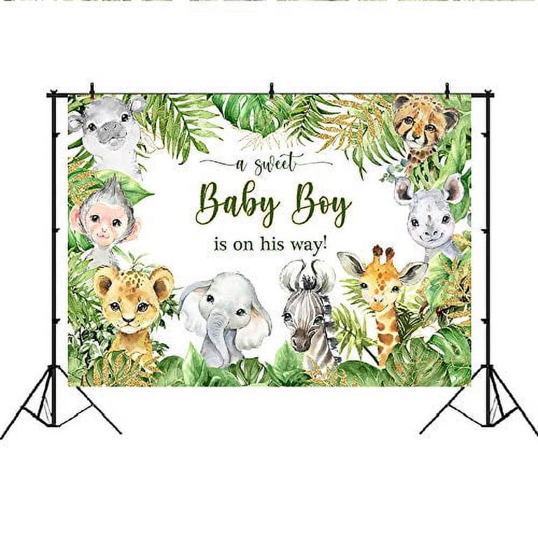 Safari Backdrop QYCX Jungle - 59x39 Inch Animal Theme Party Background ...