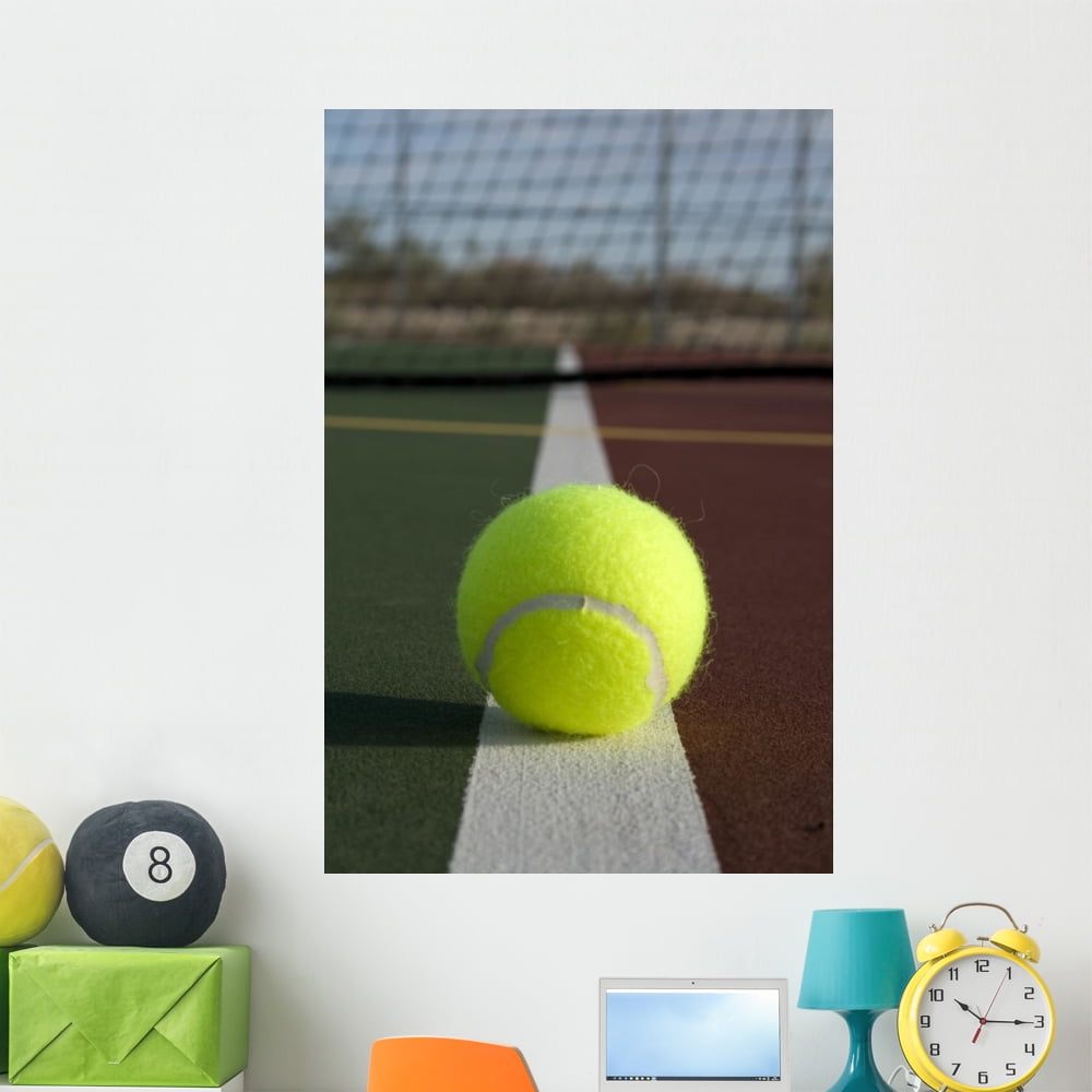 Tennis Ball Line Wall Mural by Wallmonkeys Peel and Stick Graphic (48 ...