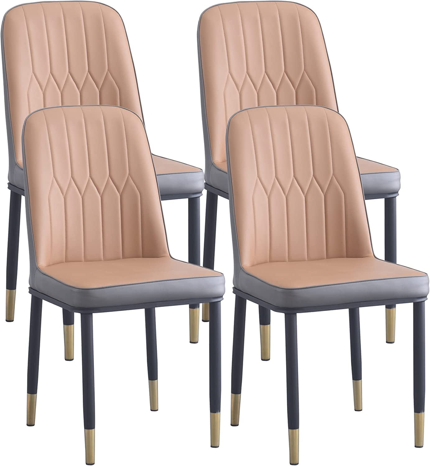 AngLink PU Chair with Iron Metal Gold Plated Legs, Suitable for Dining ...