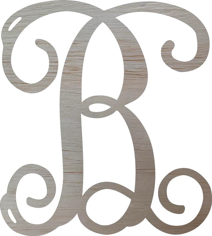 Wooden Monogram Letter 8'' Letter B, Unfinished DIY - Walmart.com