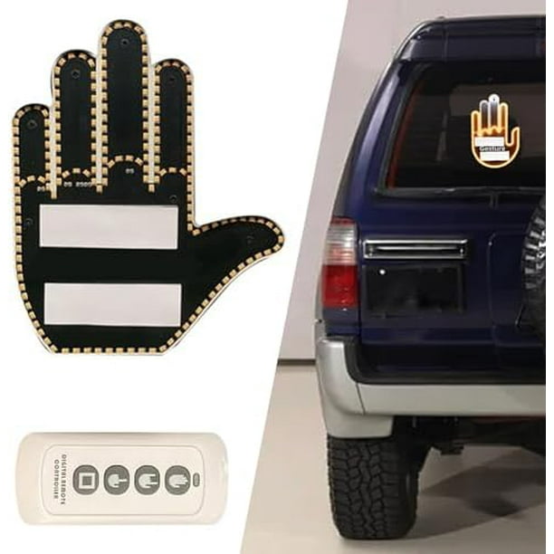 Middle Finger Car Light with Remote,Glo Hand Gesture Light,Road Rage ...