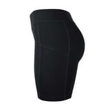 Women's Cotton 15 Inch Outseam Shorts with 2 Side Pockets, Black M ...