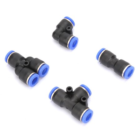 Peahefy PU8 Pneumatic Connector, Air Quick Fitting,40Pcs High Pressure ...
