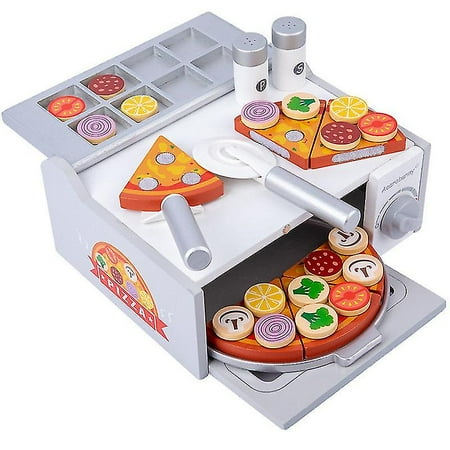 Bake Pizza Counter Play Set Wooden Foods Pretend Play | Walmart Canada