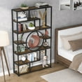 Lee 72'' Bookcase Bookshelf, 7-Tier Tall Etagere Bookcases Book Shelves ...