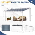 NIAIZEK 10'x14' White Outdoor Metal Gazebo Awning Wall Mounted Lean To ...