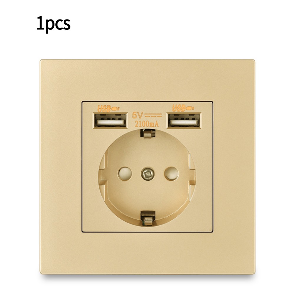 Smart USB Wall Outlet LED On/Off Outlet 16A EU Power Outlet Dual USB ...