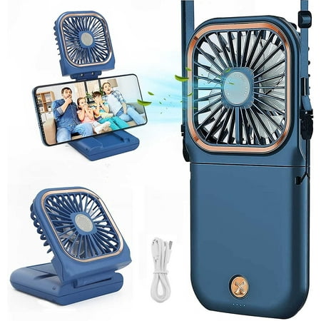 Mini Portable Fan, Foldable Personal Fan With Lanyard 5 In 1 ...