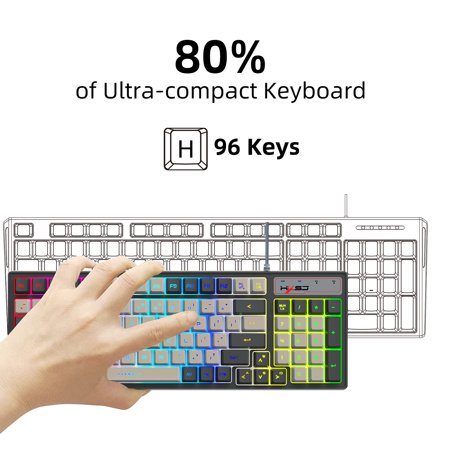 HXSJ Keyboard,Super Mechanical Feel Function Key Membrane But Super ...
