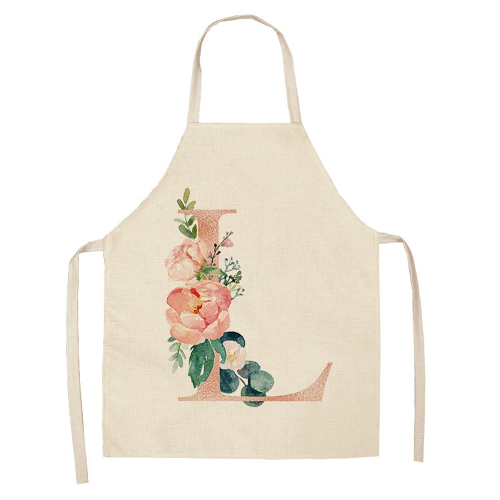 Letter A to Z Apron,Alphabet with Sunflower White Background Bib Apron ...