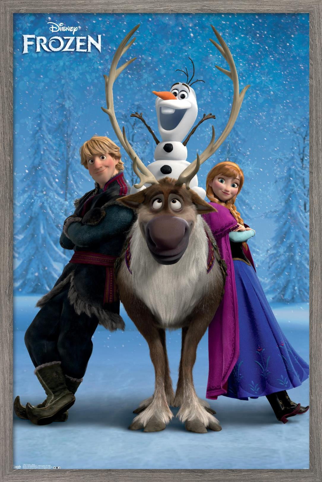 Disney Frozen - Team Wall Poster, 22.375" x 34", Framed - Walmart.com