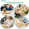 OasisSN Compartment paper plates,Heavy Duty Divided Serving Plate, Eco ...