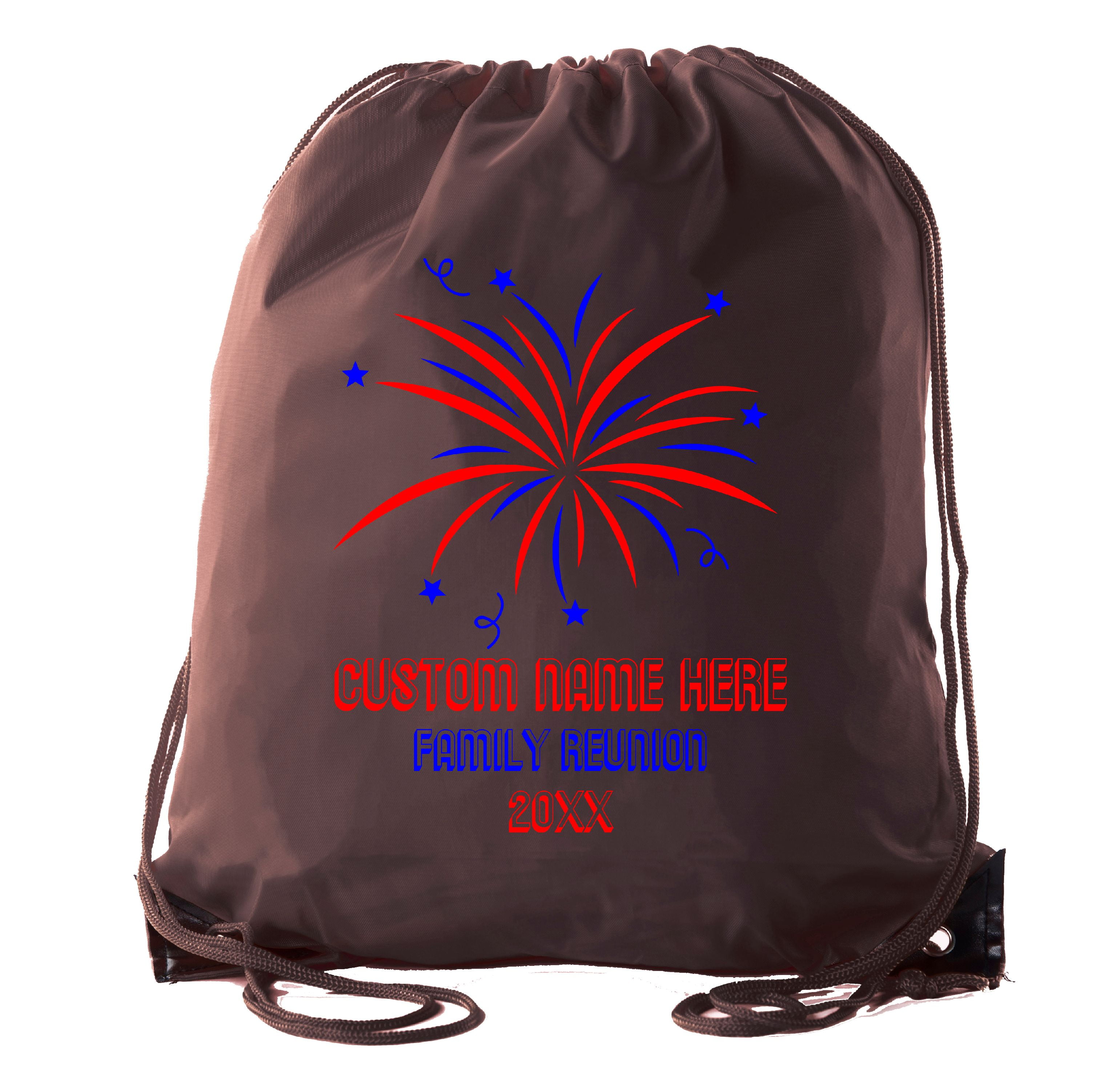 Fireworks with custom name- Family Reunion Party Favor Gift Bags ...