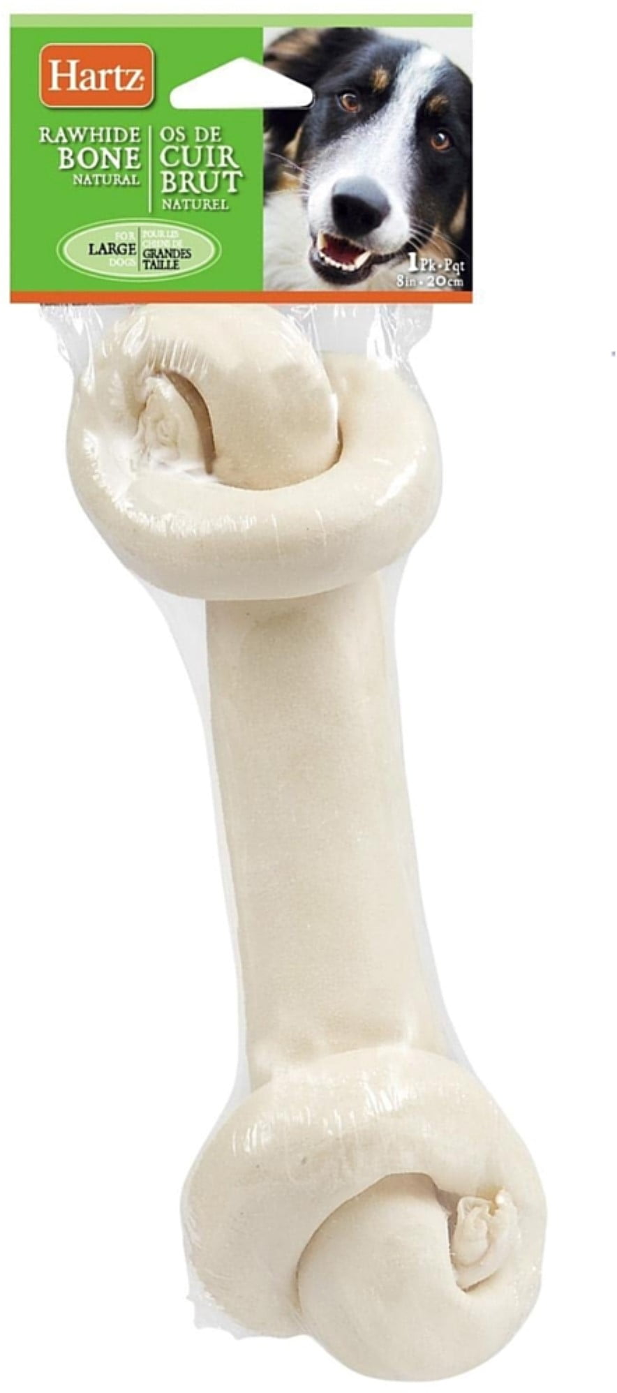 Hartz 90993 9" Natural Dental Rawhide Roundknot Bone - Walmart.com